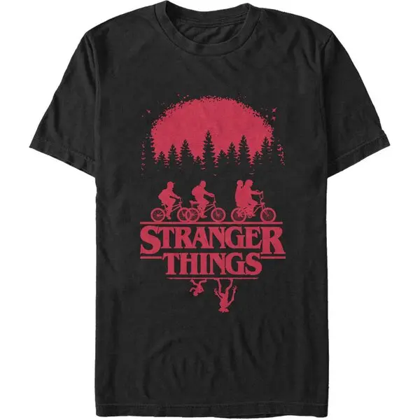 STRANGER THINGS Netflix Upside Down Poster Short Sleeve Graphic T-shirt