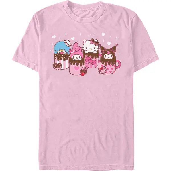 HELLO KITTY Lovely Mug Friends Graphic T-shirt - Blossom