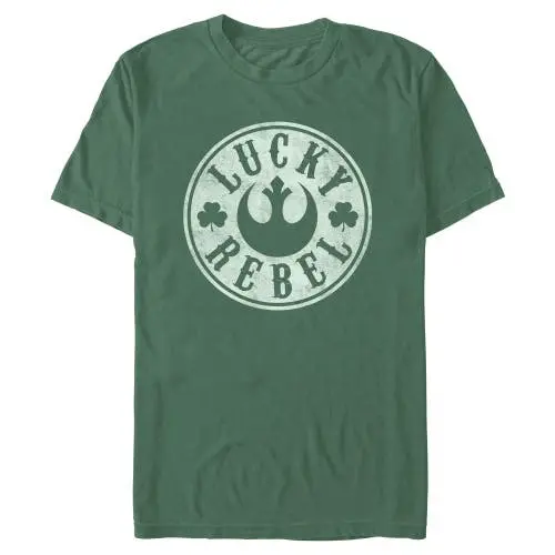 STAR WARS Distressed Lucky Rebel Shamrock T Shirt