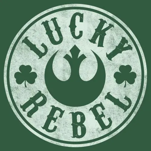 STAR WARS Distressed Lucky Rebel Shamrock T Shirt