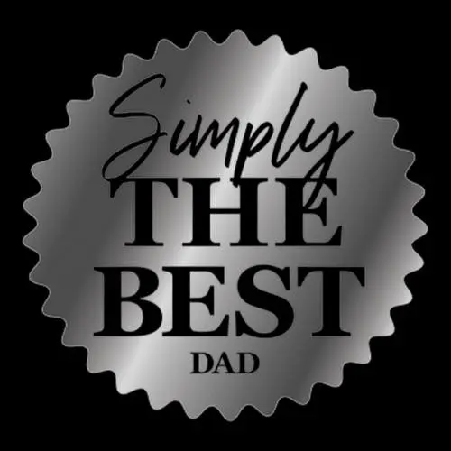 LOST GODS Simply The Best Dad Badge Short Sleeve Graphic T-shirt