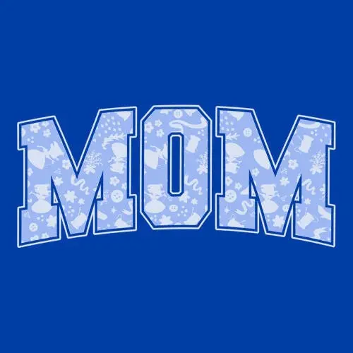 Disney Mom Collegiate Pattern Short Sleeve Graphic T-shirt