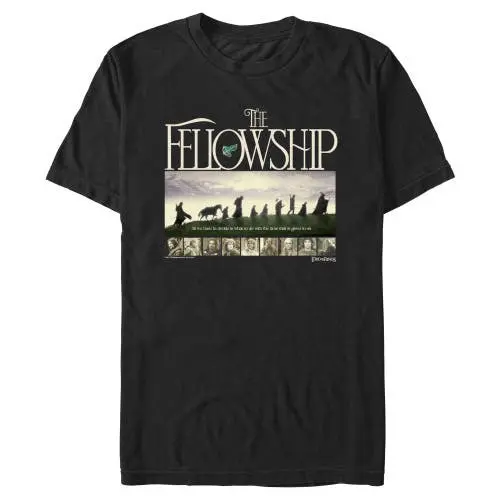 THE LORD OF THE RINGS The Fellowship Scene Graphic T-shirt - Black