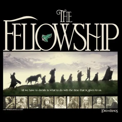 THE LORD OF THE RINGS The Fellowship Scene Short Sleeve Graphic T-shirt