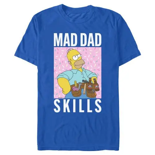 THE SIMPSONS Mad Dad Skills Portrait T Shirt