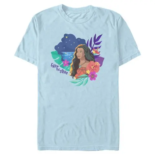 MOANA Follow The Stars Graphic T-shirt - Light Blue