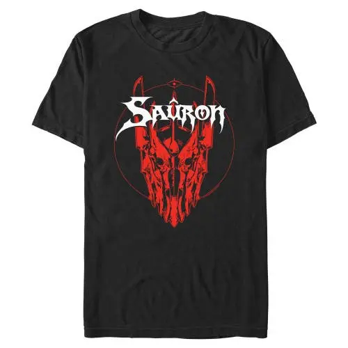 THE LORD OF THE RINGS Sauron Red Head Short Sleeve Graphic T-shirt - Black