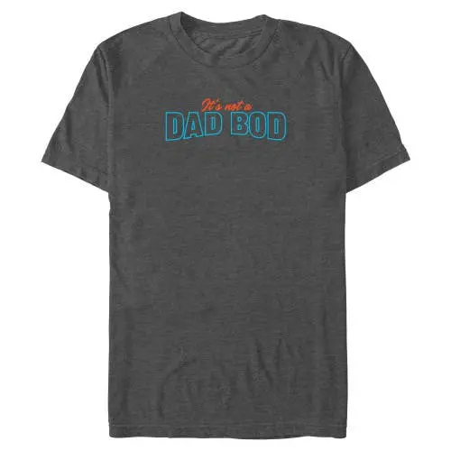 LOST GODS It's Not A Dad Bod Quote Graphic T-shirt - Dark Heather