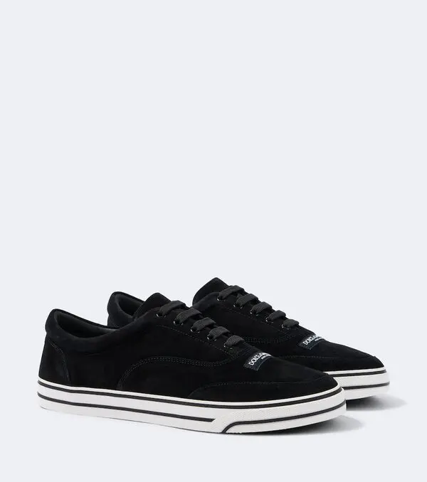 Dolce & Gabbana Suede Lace-up Sneakers - Black