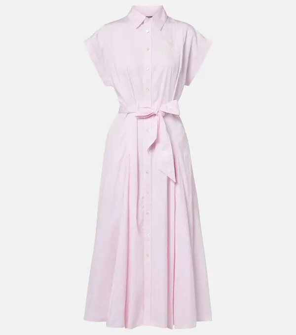Polo Ralph Lauren Cotton Poplin Shirt Dress - Pink