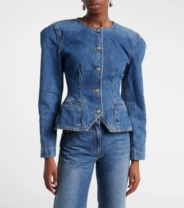Magda Butrym Peplum Denim Jacket