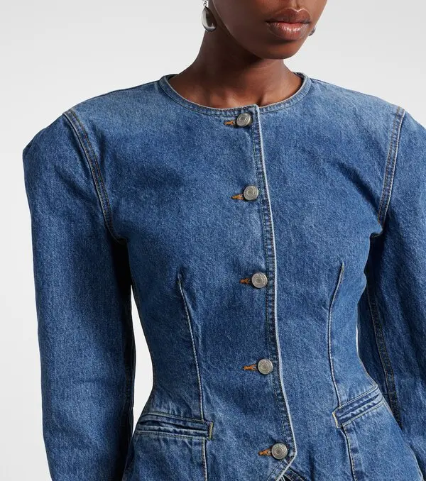 Magda Butrym Peplum Denim Jacket