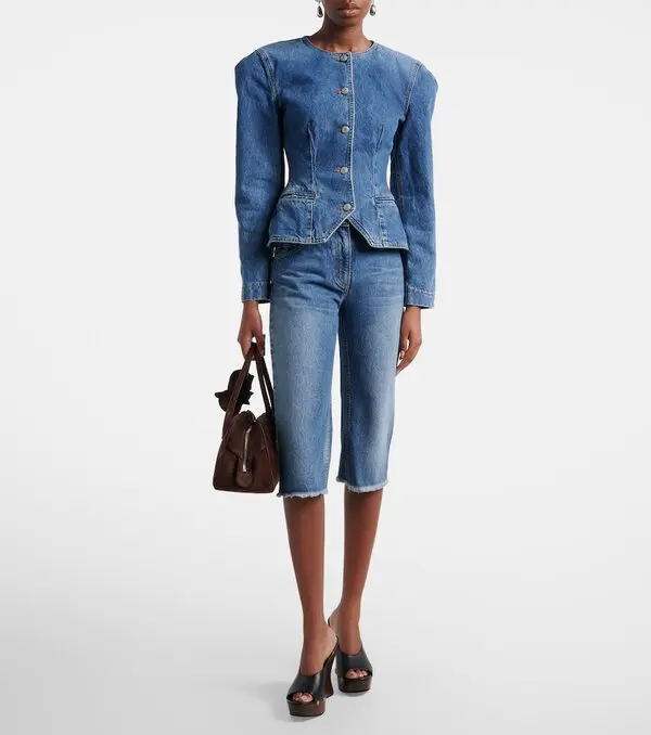 Magda Butrym Peplum Denim Jacket