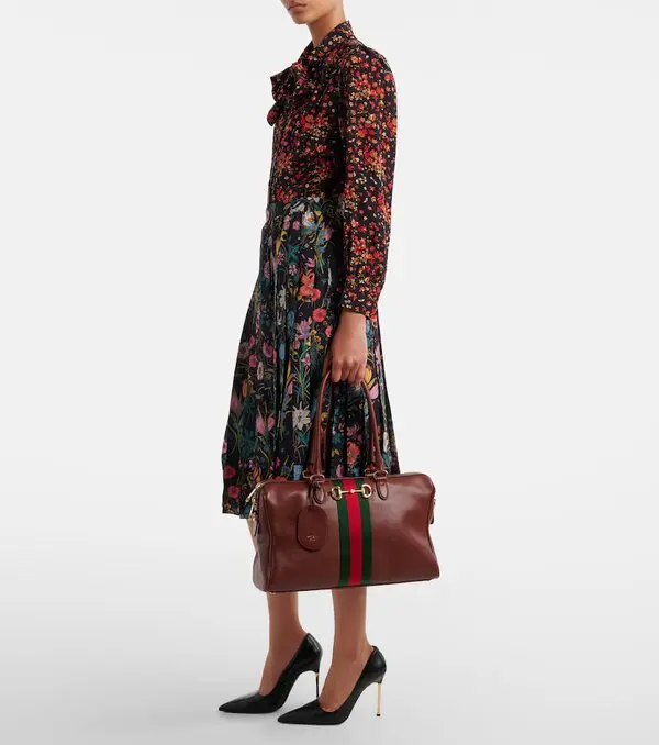 Gucci Borsetto Large Leather Bowling Bag