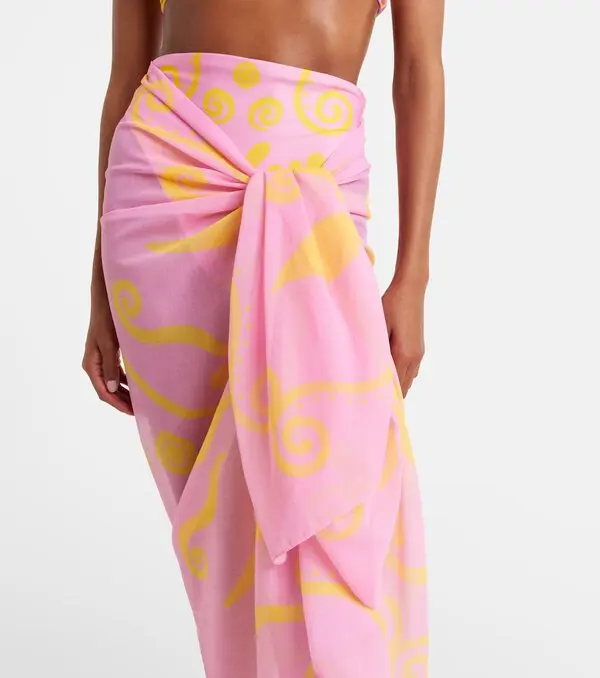 CALA DE LA CRUZ Luana Printed Beach Cover-up - Pink