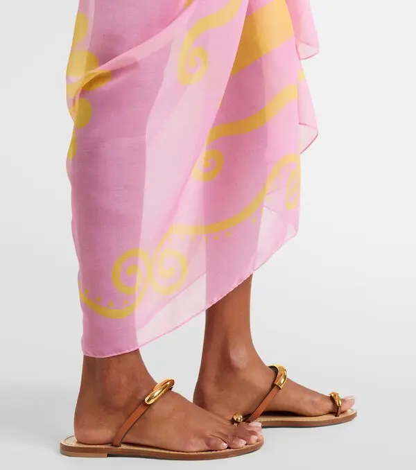 CALA DE LA CRUZ Luana Printed Beach Cover-up - Pink