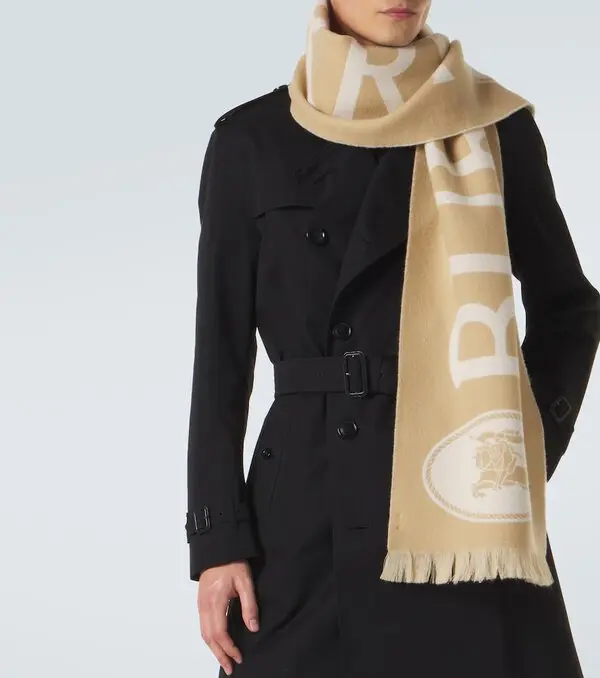 Burberry Logo Wool Scarf