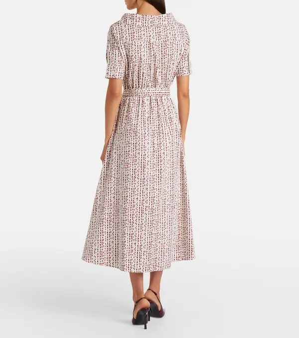 Altuzarra Lydia Printed Cotton-blend Wrap Dress - White