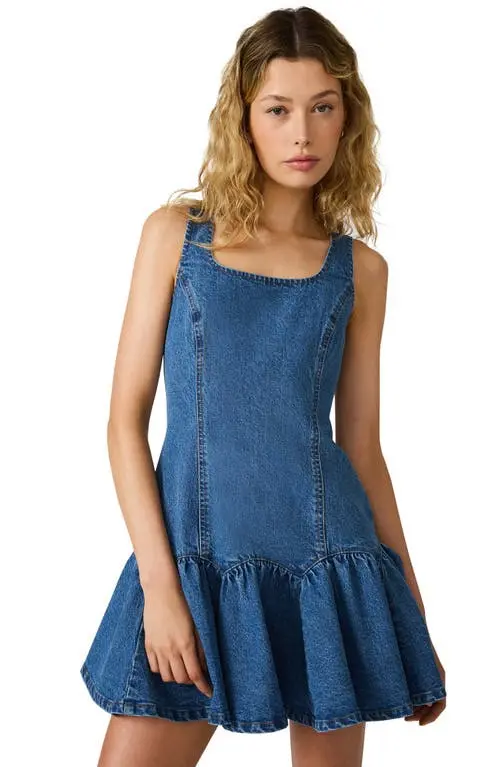 Steve Madden Tiered Denim Minidress