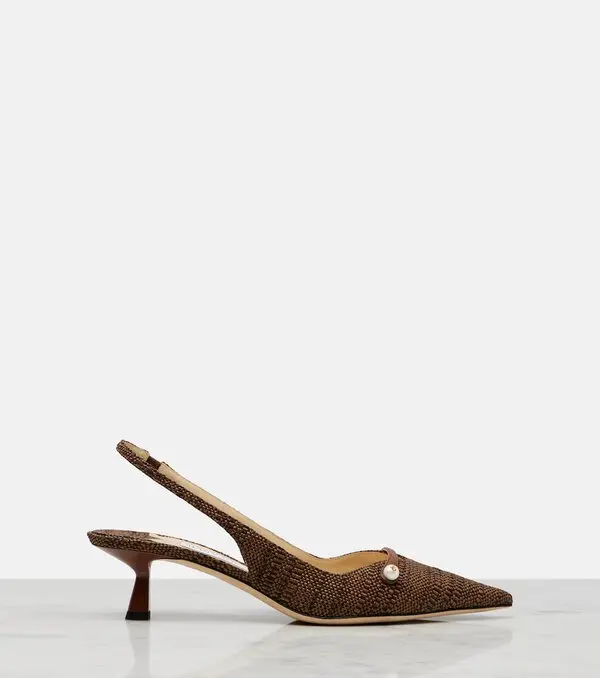 JIMMY CHOO Amita Slingback Pumps - Brown