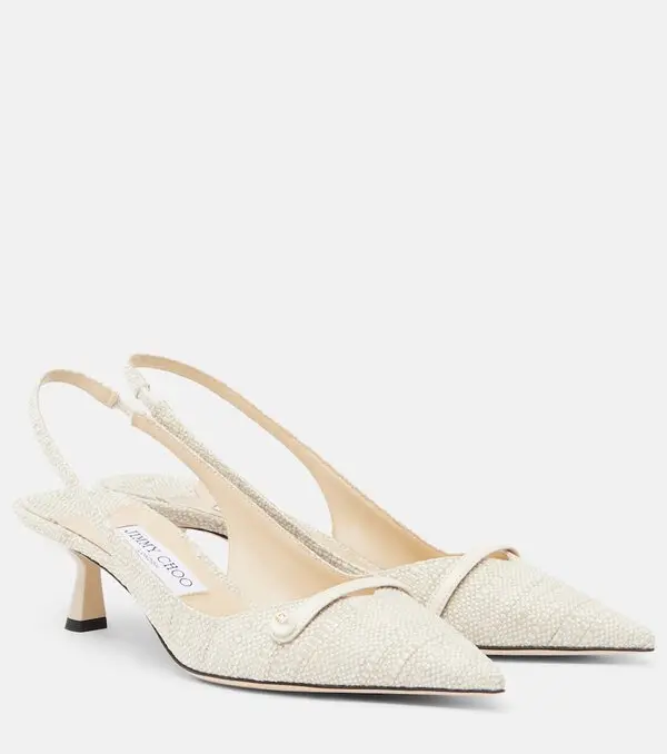JIMMY CHOO Amita Slingback Pumps - White