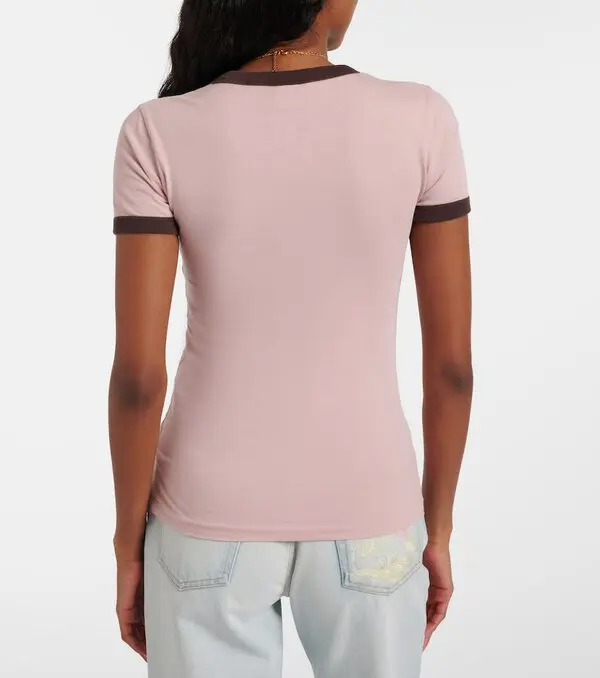 Chloé Printed Cotton T-shirt - Pink