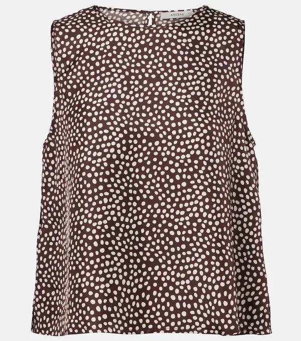 Asceno Sofia Silk Twill Top