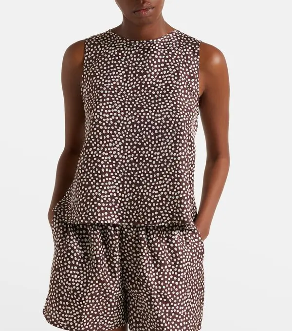 Asceno Sofia Silk Twill Top