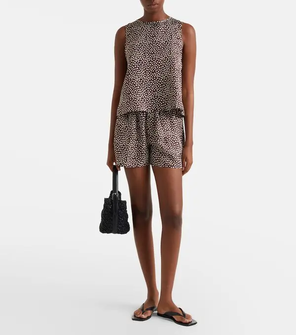 Asceno Sofia Silk Twill Top