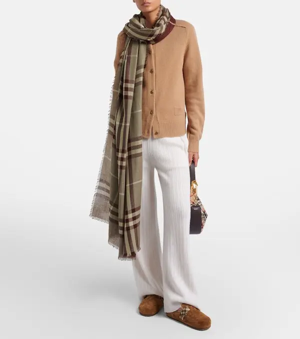 Burberry Shearling-lined Suede Clogs - Brown