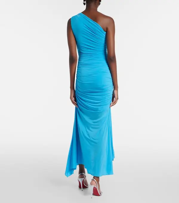 Alex Perry Gathered Jersey Cocktail Dress - Blue