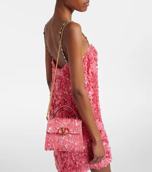 Valentino Garavani Vsling Mini Sequined Top-handle Bag