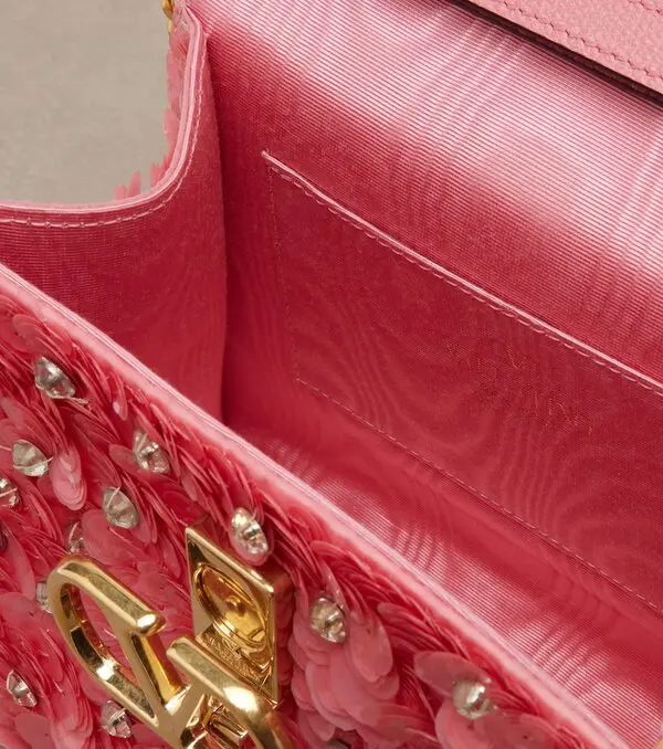 Valentino Garavani Vsling Mini Sequined Top-handle Bag