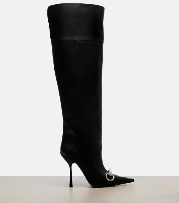 Gucci Boulevard Horsebit Leather Knee-high Boots