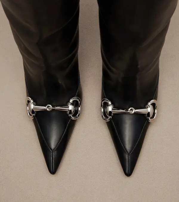 Gucci Boulevard Horsebit Leather Knee-high Boots