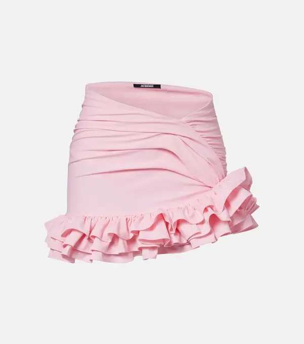 Jacquemus Playa Ruffled Mini Skirt - Pink