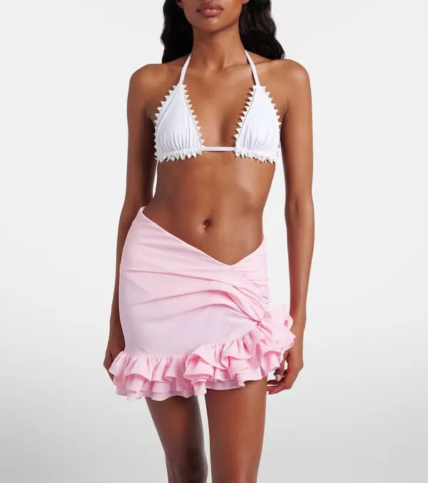 Jacquemus Playa Ruffled Mini Skirt - Pink