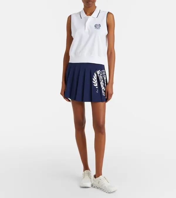 Polo Ralph Lauren Wimbledon Cotton-blend Piqué Sleeveless Top