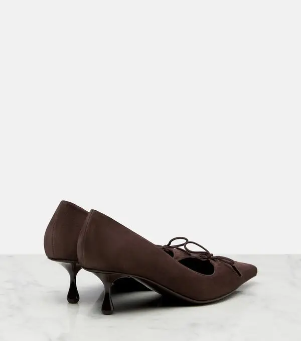 JIMMY CHOO Scarlett Suede Pointed Toe Pumps - Brown