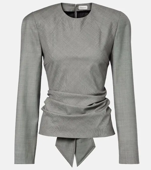 Magda Butrym Wool Blouse - Grey