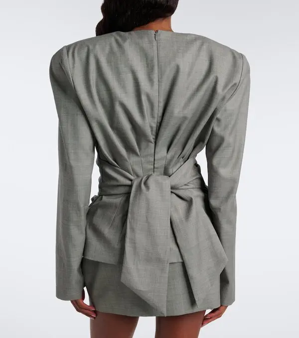 Magda Butrym Wool Blouse - Grey