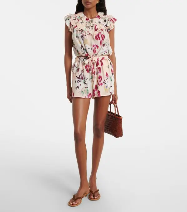 Ulla Johnson Aurielle Floral Silk Shorts - Multicoloured