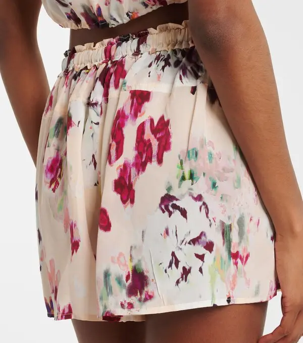 Ulla Johnson Aurielle Floral Silk Shorts - Multicoloured