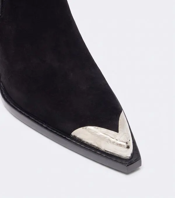 Paris Texas Dallas Embellished Suede Ankle Boots