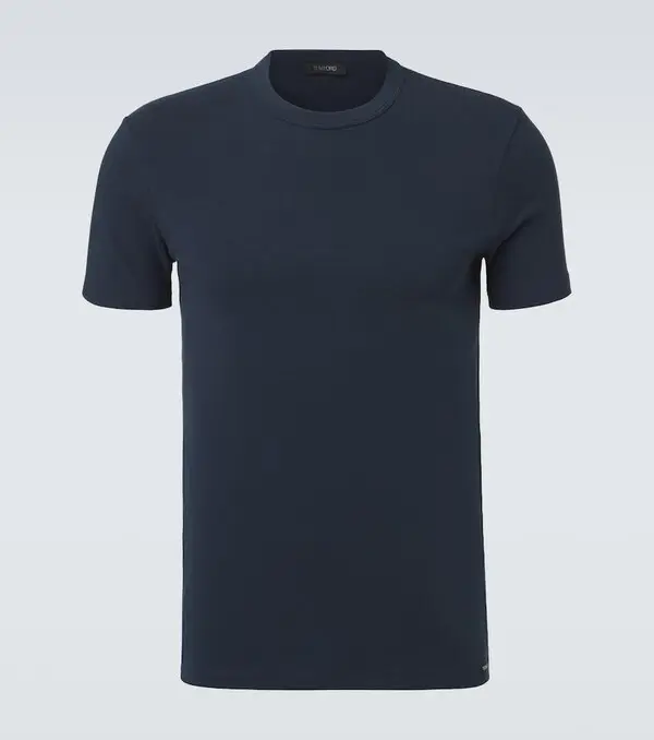 TOM FORD Cotton-blend Jersey T-shirt - Blue