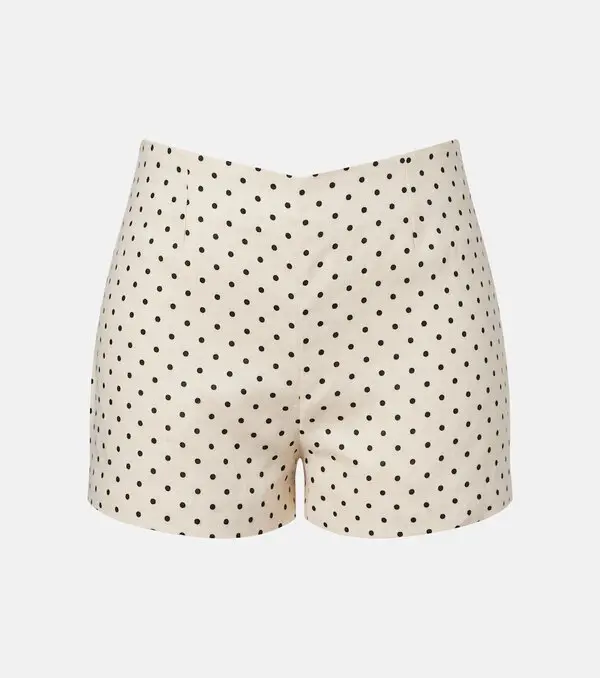 Faithfull The Brand Lila Polka-dot Linen Shorts - Beige