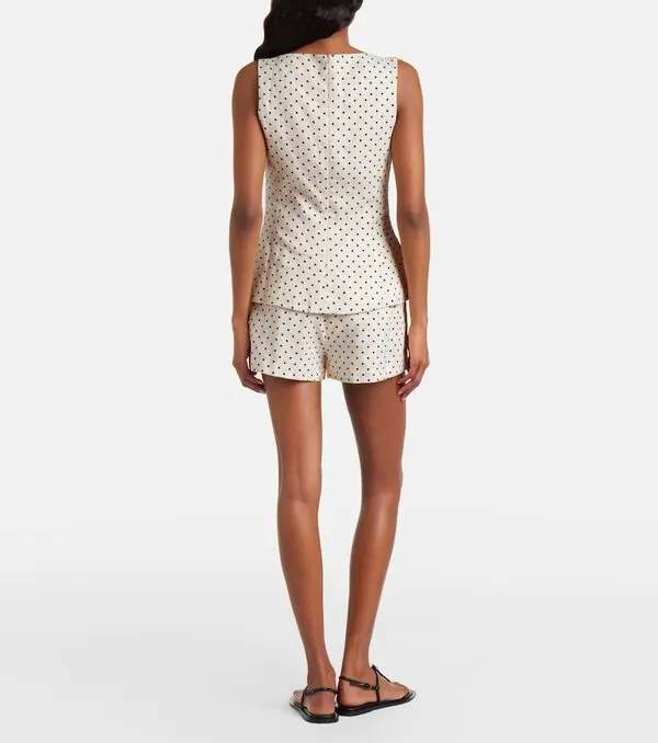 Faithfull The Brand Lila Polka-dot Linen Shorts