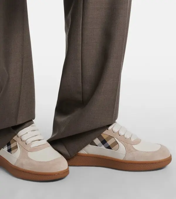 Burberry Terrace" Leather And Suede Sneakers
