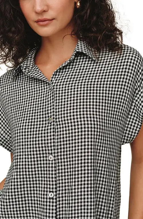 Bella Dahl Gingham Short Sleeve Shirt
