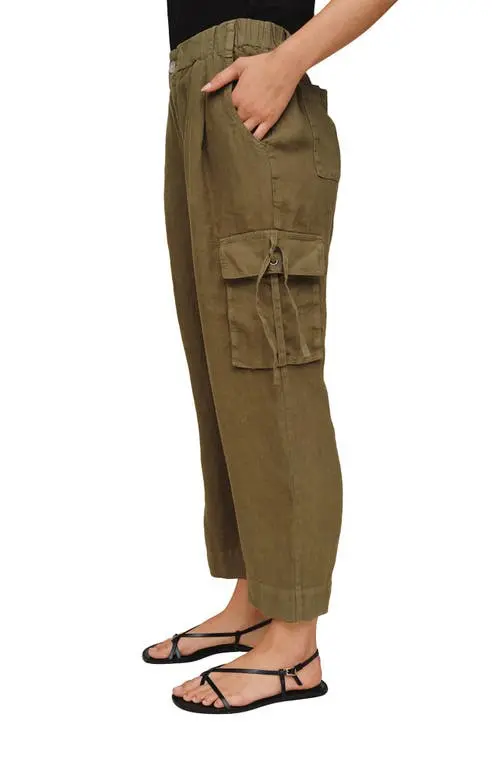 Bella Dahl Cargo Ties Ankle Linen Pants